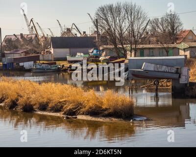 Klaipeda, Lithuania - April 6, 2018: Poor district in the suburbs of ...