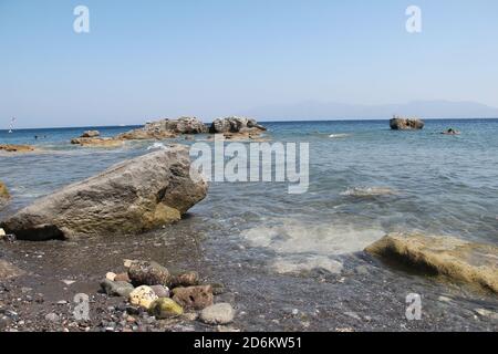 A mesmerizing shot of a rocky seashore Stock Photo - Alamy