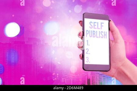 Word writing text Self Publish. Business photo showcasing published ...