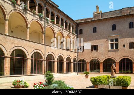 Asciano, Italy - June 25,2020: Abbey of Santa Maria of Monte Oliveto ...