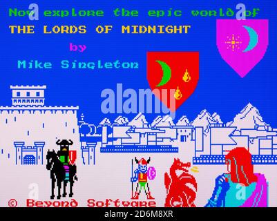 Lords of Midnight - Sinclair ZX Spectrum Videogame - Editorial use only ...
