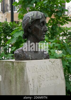 Bust of Virginia Woolf, Tavistock Gardens, Tavistock Square, London ...