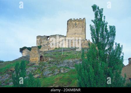 Ruins of the castle. Magaña, Soria province, Castilla Leon, Spain Stock ...