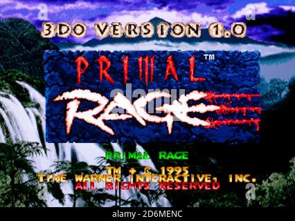 Primal Rage - 3DO Interactive Multiplayer Videogame - Editorial Use ...