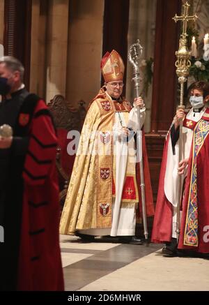 The Archbishop of York Stephen Cottrell (centre) following the ...