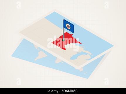 United States with selected Minnesota map and Minnesota flag icon ...