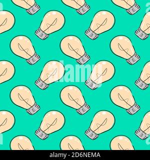 Light bulb pattern seamless background texture repeat wallpaper ...