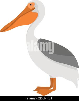 Sad pelican, illustration, vector on white background Stock Vector ...