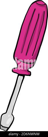 Screwdriver icon. White background with shadow design. Vector ...