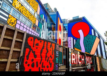 Rich Mix in Shoreditch painted by artist Camille Walala for London ...