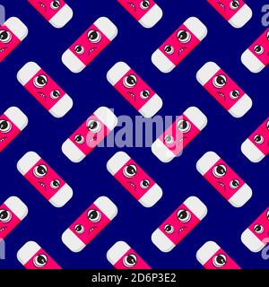 Eraser Icon Seamless Pattern, Pencil Eraser Icon, Pen Eraser Icon ...