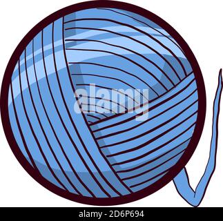 cotton yarn wool cartoon vector illustration Stock Vector Image & Art ...