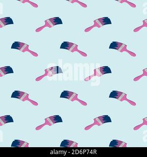 light blue seamless pattern with watercolor stains, vector background ...