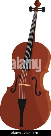 Cello, illustration of stringed orchestra music instrument Stock Vector ...