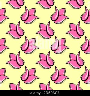 Beautiful pink flower pattern background for valentine, with unique ...