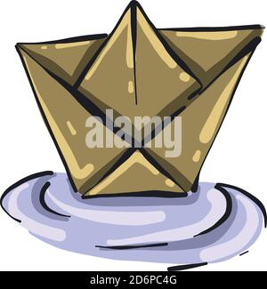 Paper Boat Simple vector icon. Illustration symbol design template for ...