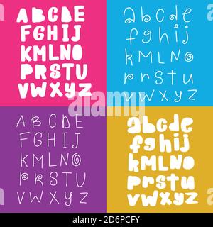 Abstract stylish alphabet in Scandinavian style. Kids font, great for ...