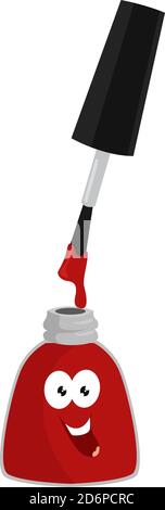 nail polish bottle on white background Stock Vector Image & Art - Alamy