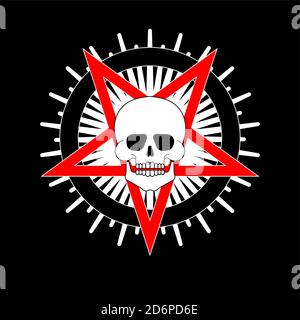 Satan pentagram isolated. Devil symbol. vector illustration Stock ...