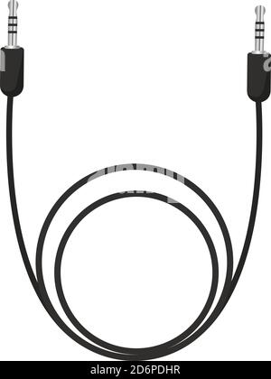 Audio Cable Icon, Plug Wire Seamless Pattern Vector Art Illustration ...