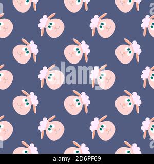 Sheep Pattern seamless. Lamb Background. Kids fabric ornament Stock ...