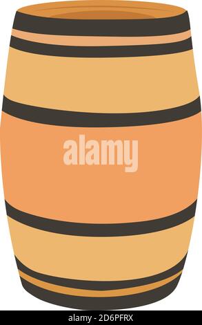 Metal yellow barrel toxic, dangerous sign in cartoon style isolated on ...