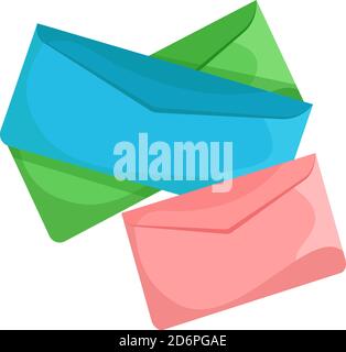 Three envelopes on white background illustration Stock Vector Image ...