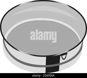 Hand drawn sketch of Sieve isolated, Black and White Cartoon Vector ...