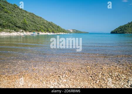 Bay Duga Luka in Istria peninsula, beach, Adriatic Sea, Croatia Stock ...