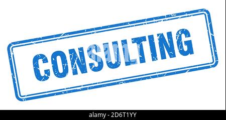 consulting stamp. square grunge sign isolated on white background Stock ...