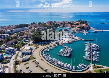Novigrad cityscape and Marina, Istria, Croatia. Aerial view Stock Photo ...