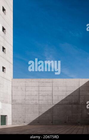 Brutalist concrete architecture of the residential area in Split ...