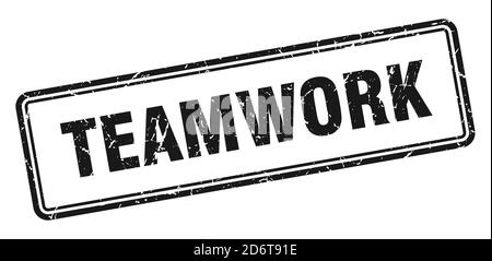 teamwork stamp. square grunge sign isolated on white background Stock Vector Image & Art - Alamy