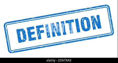 definition stamp. square grunge sign isolated on white background Stock ...