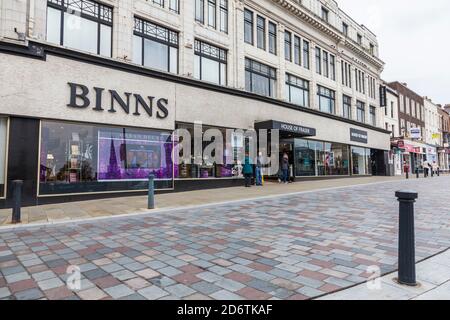 Binns, House of Fraser Department store exterior in Middlesbrough ...