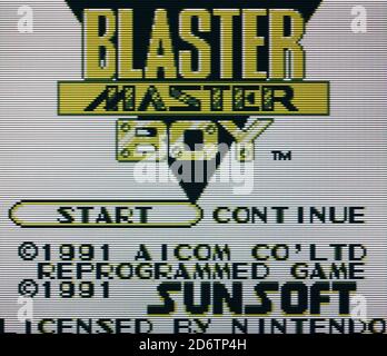 Blaster Master Boy - Nintendo Gameboy Videogame - Editorial use only ...
