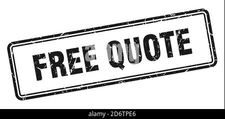 free quote stamp. square grunge sign isolated on white background Stock Vector Image & Art - Alamy