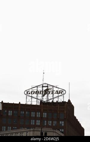Goodyear world headquarters sign in akron ohio Stock Photo - Alamy