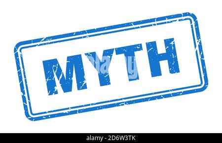 myth stamp. square grunge sign isolated on white background Stock ...