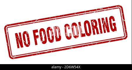 no food coloring stamp. square grunge sign on white background Stock ...