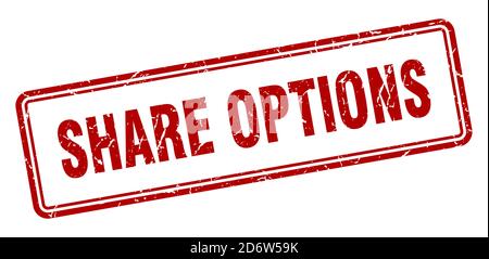 share options stamp. square grunge sign isolated on white background ...