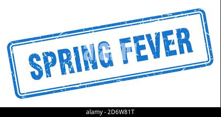 spring fever stamp. square grunge sign isolated on white background ...