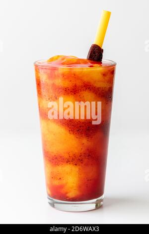 Chamoyada. Smoothie made of mango, chamoy (mexican sauce) and ice ...