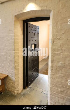 Inside the former Georgian Prison, Lincoln Castle, City of Lincoln ...