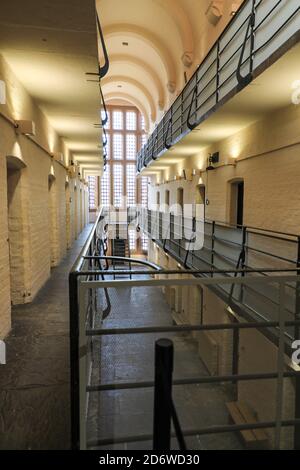 Inside the former Georgian Prison, Lincoln Castle, City of Lincoln ...