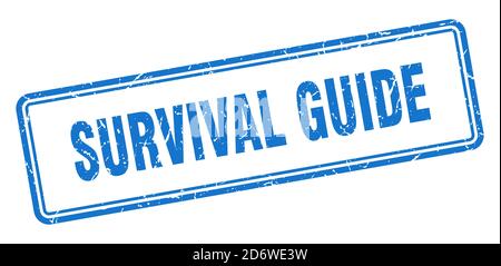 survival guide stamp. square grunge sign on white background Stock ...