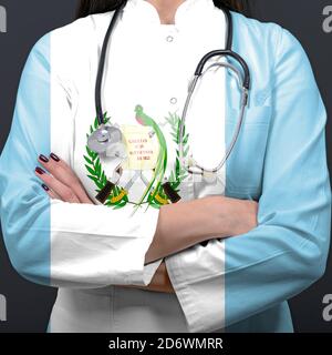 Guatemala national healthcare system female doctor with stethoscope ...