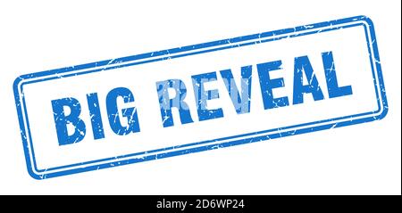 big reveal stamp. square grunge sign isolated on white background Stock ...