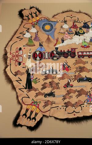 Bison robe "Conductors of Our Own Destiny" made by Native American ...