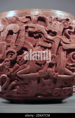 This Maya bowl from the Classic period is displayed at the Ethnological ...